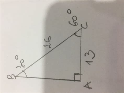 У прямокутному трикутнику АВС гіпотенуза ВС 26см а кут В 30 градусів Знайдіть катет АС З