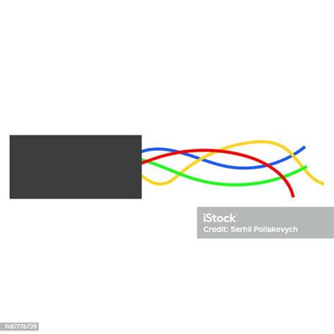 전선 어떤 목적으로도 훌륭한 디자인 전기 장비 벡터 그림입니다 3차원 형태에 대한 스톡 벡터 아트 및 기타 이미지 3차원 형태 고압 전류 주의 구리 Istock