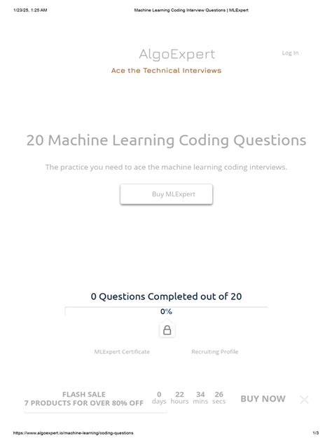 Machine Learning Coding Interview Questions Mlexpert Pdf Machine