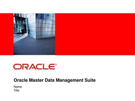 Ppt Oracle Master Data Management Suite Powerpoint Presentation Free Download Id 4585149