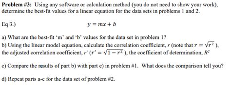 Solved Problem 3 Using Any Software Or Calculation Method Chegg Com