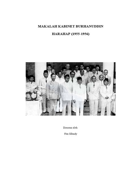Makalah Kabinet Burhanuddin Fito Efendy Pdf Ilmu Sosial Agama