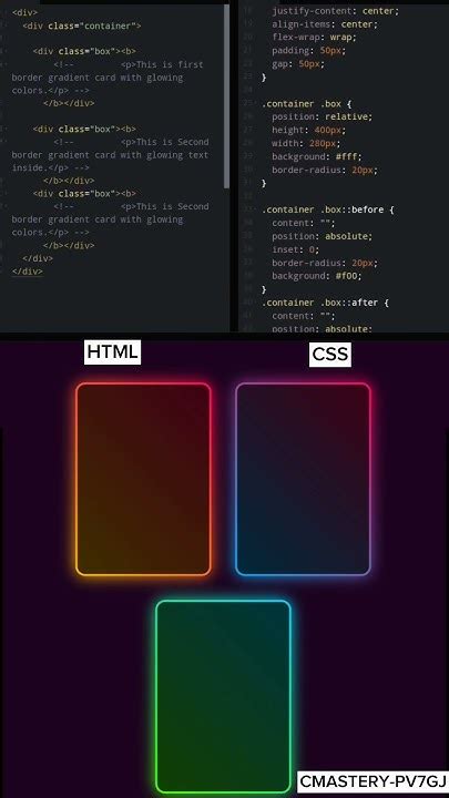 Gradient Cards Html Css Shorts Web Youtube