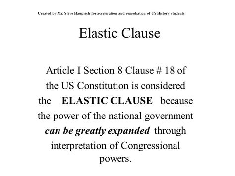 Elastic Clause