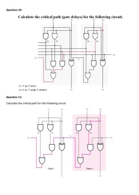 Solved Calculate The Critical Path Gate Delays For The