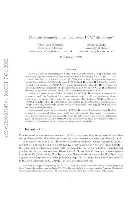 Pdf Boolean Symmetric Vs Functional Pcsp Dichotomy