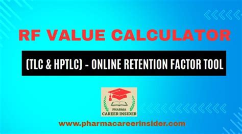 Rf Value Calculator Tlc And Hptlc Online Retention Factor Tool