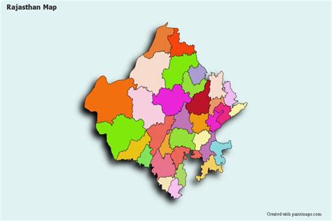 Create Custom Rajasthan Map Chart | Free Map Maker