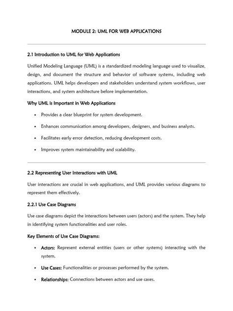 Module 2 Uml For Web Applications Pdf Use Case Unified Modeling