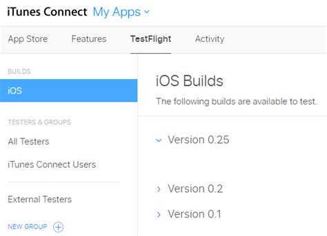 App Store Connect Ios Test Flight Build Missing From Builds Drop Down