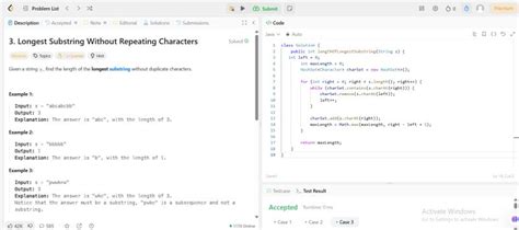 Solved Leetcodes Longest Substring Problem With Java Yogesh K