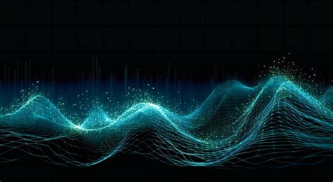 Premium Ai Image Abstract Electronic Wave On Black Background