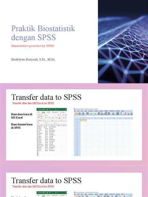 Biostatistik Dengan Spss Transfer Data Dan Uji T Pdf