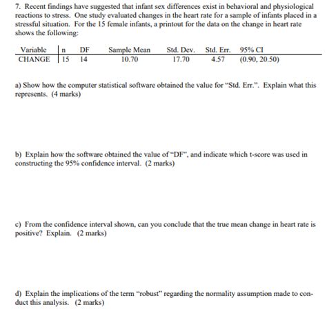 Solved 7 Recent Findings Have Suggested That Infant Sex Chegg Com