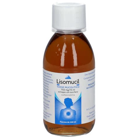 Lisomucil Sciroppo Tosse Mucolitico Adulti 750 Mg15 Ml 200 Ml