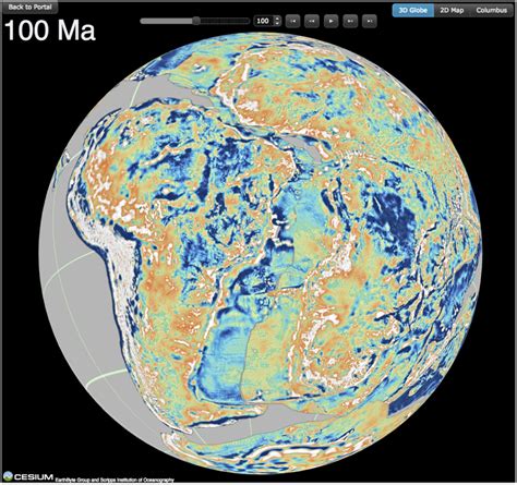 Cesium Globe Illustrating A Reconstruction Of The Combined Marine And