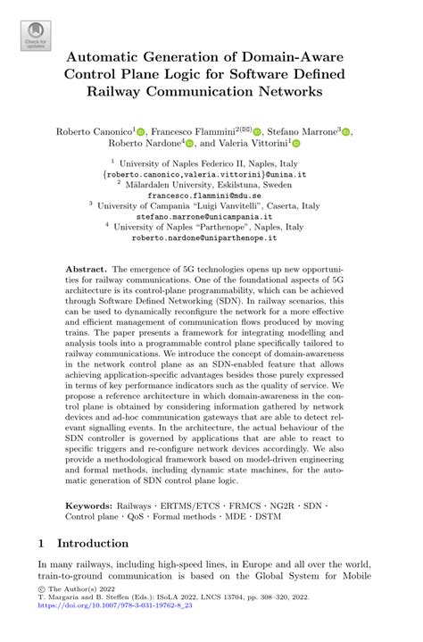 pdf automatic generation of domain aware control plane logic for
