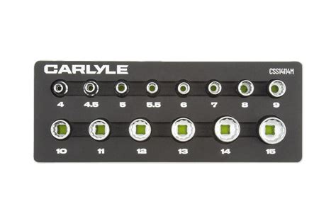 Carlyle 15pc 1 4 Drive Ratchet And Socket Set 5mm 14mm