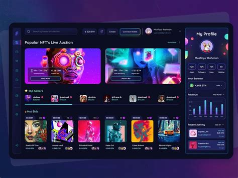 Nefto NFT Dashboard Design Business Web Design Dashboard Design