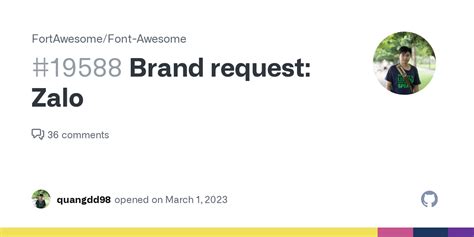 Brand Request Zalo · Issue 19588 · Fortawesomefont Awesome · Github