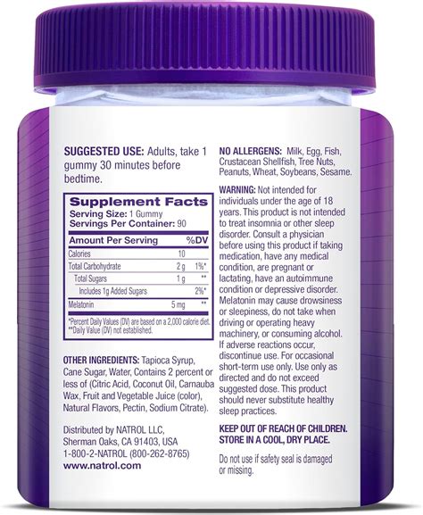 Melatonina Natrol 5 Mg 90 Gomitas Melatonin