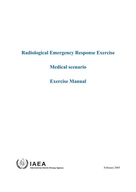 Pdf Radiological Emergency Response Exercise Medical Scenario · Pdf Fileradiological