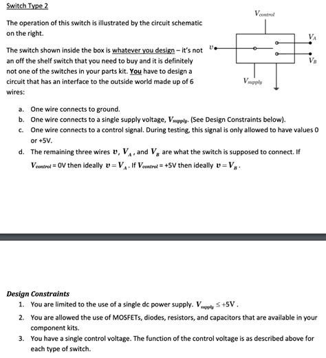 Need Help Designing An Ideal Voltage Switch More Chegg