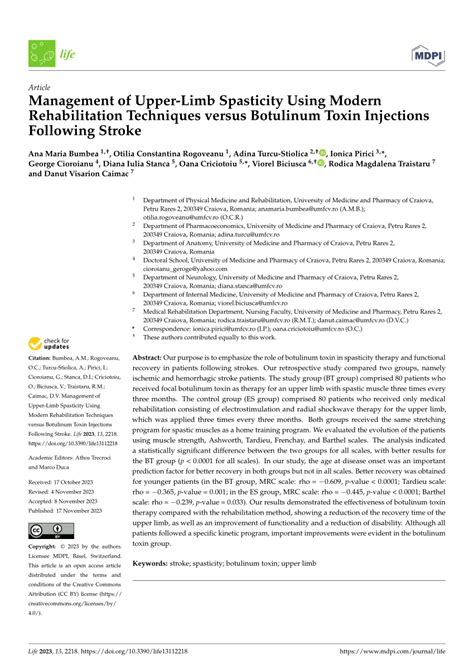 Pdf Management Of Upper Limb Spasticity Using Modern Rehabilitation Techniques Versus
