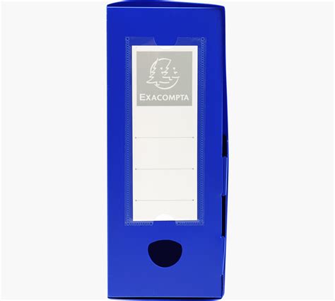 Exacompta Boite De Classement à Pression Dos 100mm Polypropylène 7 10e Opaque A4 Bleu
