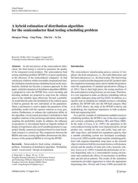 pdf a hybrid estimation of distribution algorithm for the
