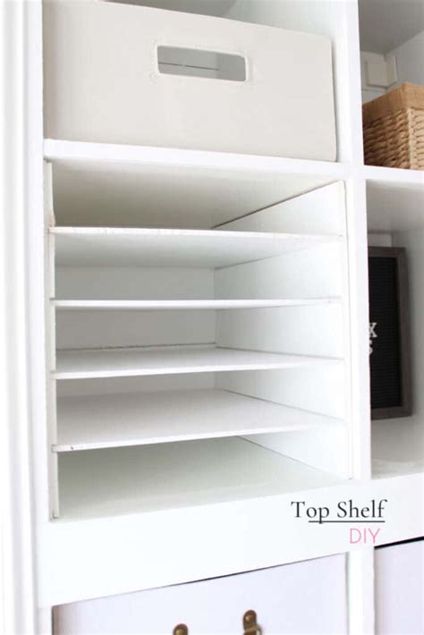 How To Make Horizontal Ikea Shelf Dividers Top Shelf DIY