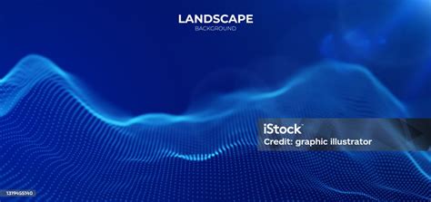 동적 파란색 도트 풍경 추상적 인 디지털 웨이브 배경 네트워크 데이터 구조 포인트 그리드 시각화 기술 벡터 그림 0명에 대한