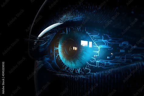 Digital Eye Visualizing Artificial Intelligence Stock Illustration Adobe Stock