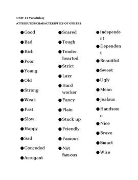 ASL Level Unit Vocabulary Handout By Sign Up For Success TPT