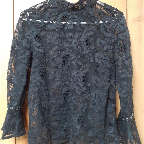 See Through Top With Details On The Side High Neck Depop