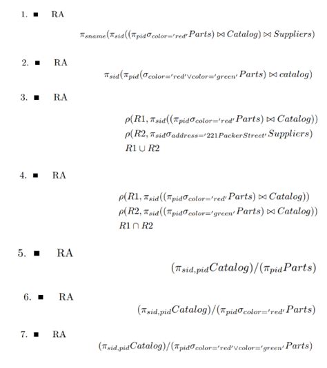 solved solve using relational algebra a similar question
