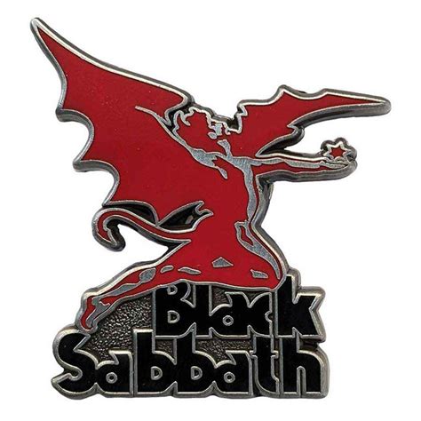 Black Sabbath Logo And Daemon Pin Badge Eyesore Merch
