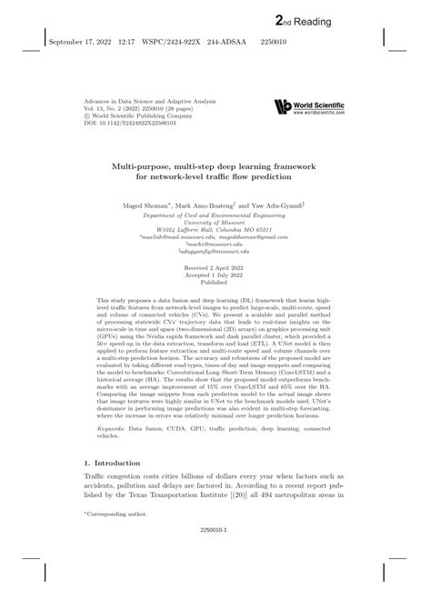 pdf multi purpose multi step deep learning framework for network level traffic flow prediction