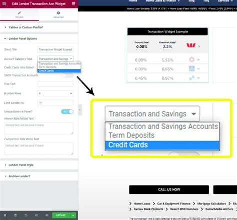Lending Widgets Updated To Include Business Equipment Personal And
