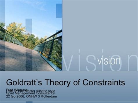 Goldratts Theory Of Constraints An Introduction