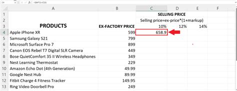 how to implement markup formula in microsoft excel spreadcheaters
