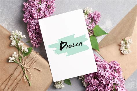 Diolch Thank You Cerdyn Diolch Thank You Card Welsh Thank You Greeting Card Diolch Yn Fawr