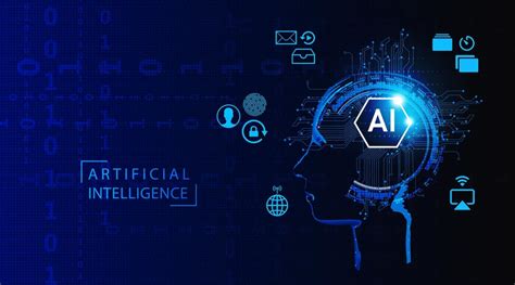 Premium Vector Ai Robot Of Binary Coding Processing Over Blue