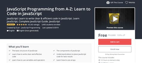 Complete A Z Javascript Free Udemy Course 100 Off Codehexz