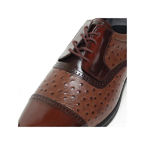 Mens Cap Toe Wrinkle Open Lacing Oxford Shoes