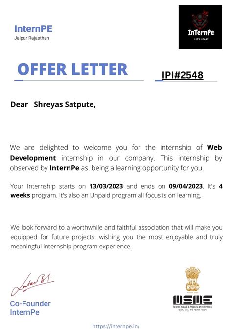 Shreyas Satpute On Linkedin Internpe Intern Webdevelopment