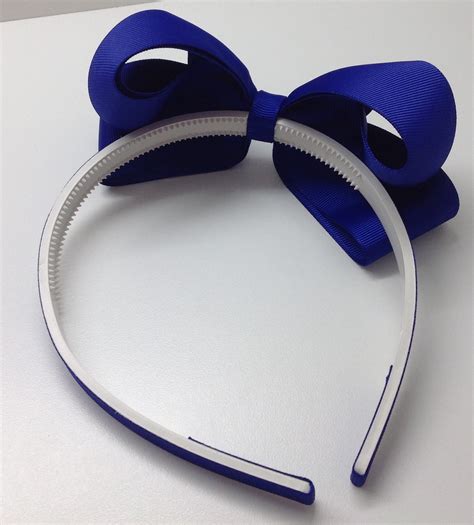 Tiara Com Laço Boutique G Azul Roial Elo7 Produtos Especiais