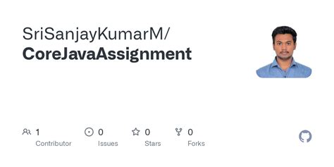 Github Srisanjaykumarmcorejavaassignment