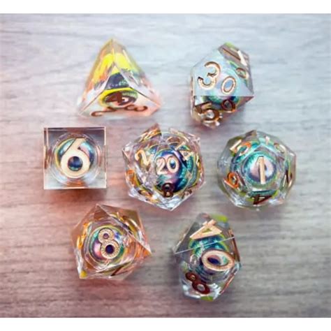elixir liquid core sharp edge resin rpg dice set sanctum games