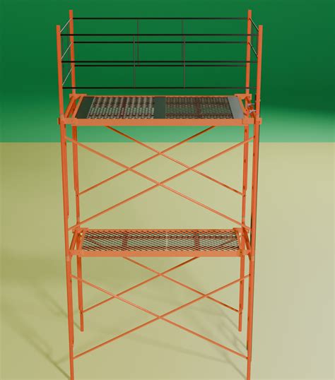 Artstation Scaffolding And Work Box With Ladder Scaffolding And Stairs